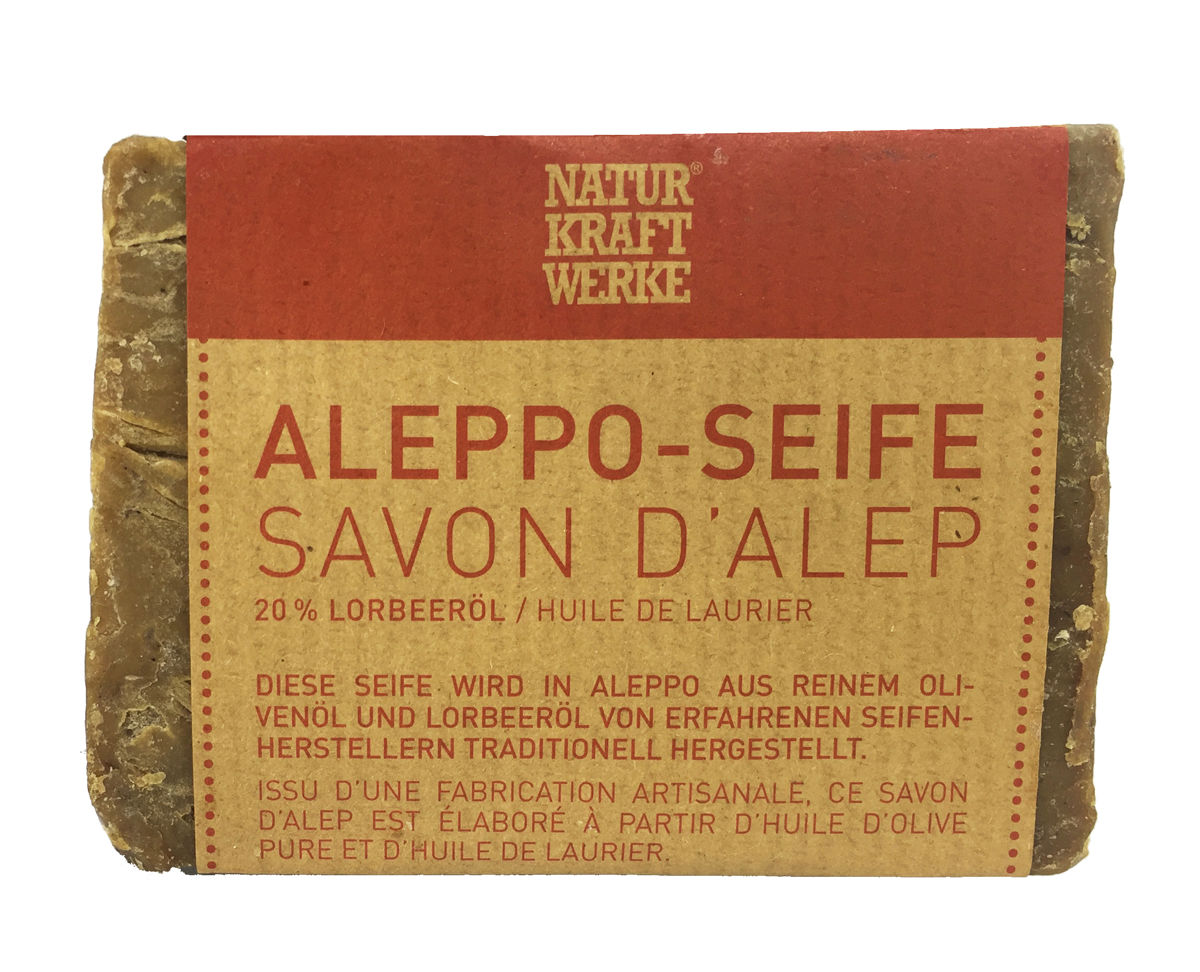 Naturkraftwerke Aleppo Seife fest - Stück à 200 g